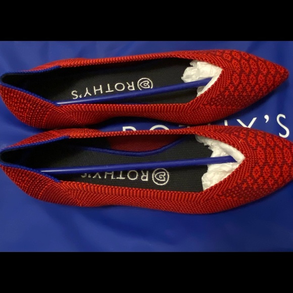 Rothy's | Shoes | New Rothys Red Washable Slip On Flats W Dust Bag 65m ...